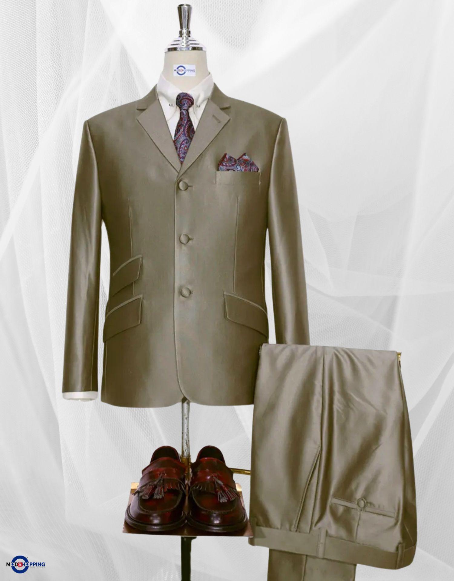 Men's Tonic Suit | 60s Mod Style Gold Tonic Weeding Suit – Mod Shopping ...