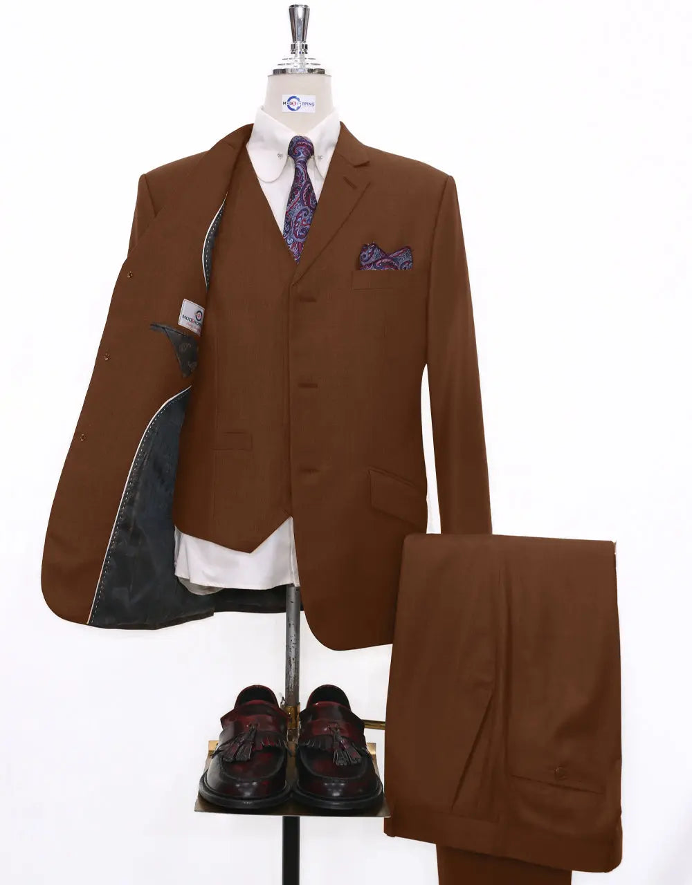 Suit Men's | Essential Burnt Orange 3 Piece Wedding Suit – Mod Shopping ...
