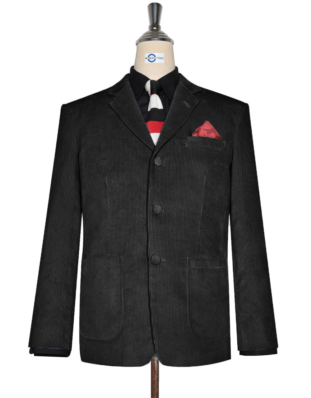 Men's Corduroy Jacket - Black Corduroy Jacket – Mod Shopping Ltd ...