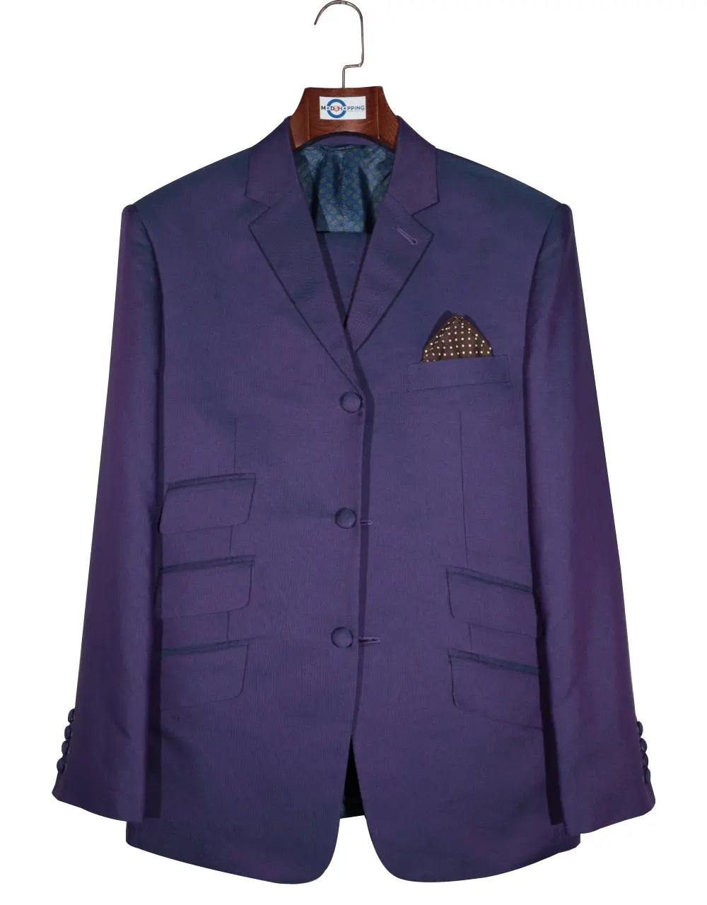 Blue and Purple Two Tone Suit - Modshopping – Mod Shopping Ltd ...