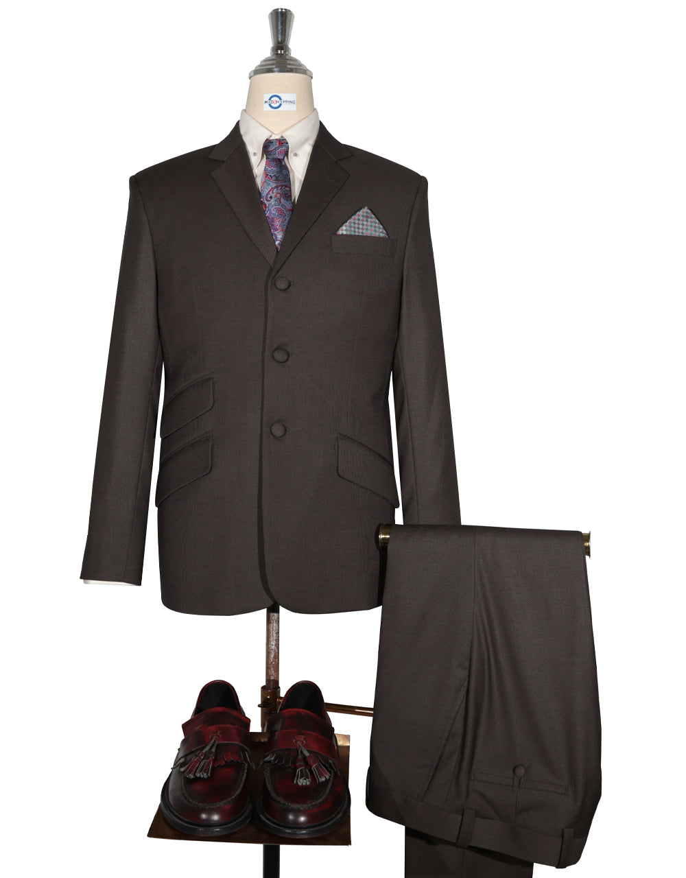 Mod Suit - Brown Birdseye Suit – Mod Shopping Ltd Partnership.