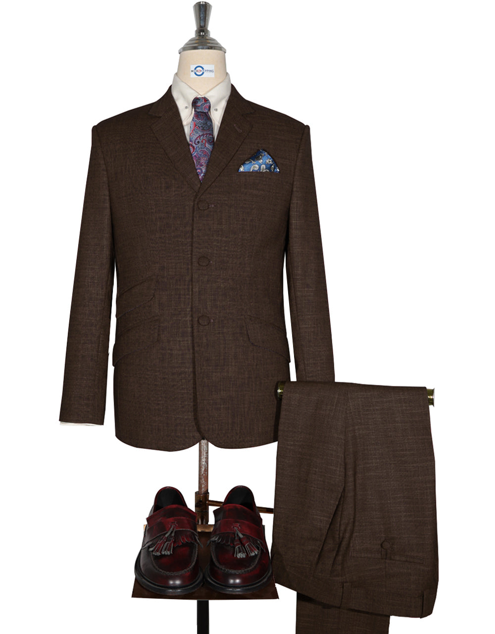 Mod Suit - Vintage Style Brown Linen Suit – Mod Shopping Ltd Partnership.