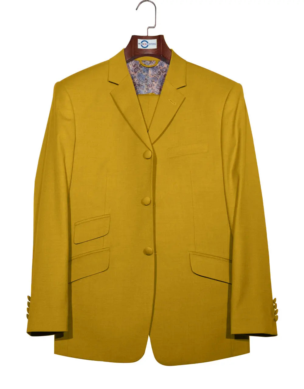 Mod Suit - 60s Vintage Style Mustard Yellow Suit – Modshopping Clothing