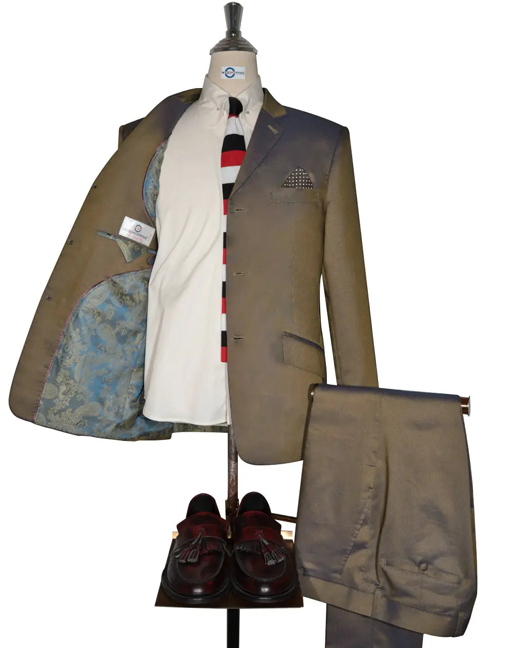 Golden and Blue Two Tone Suit - Modshopping – Mod Shopping Ltd Partnership.