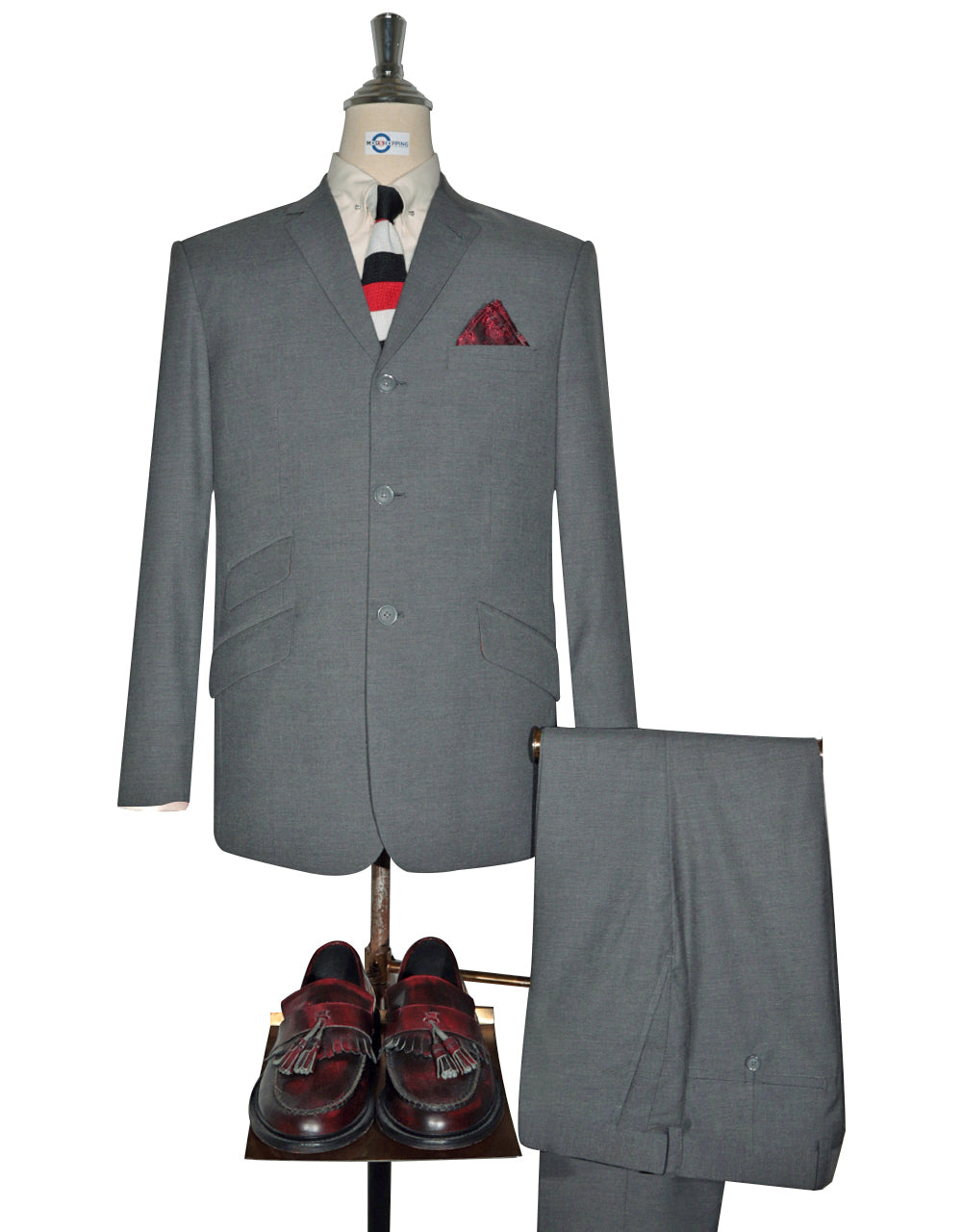 Mod Suit - 60s Vintage Style Medium Grey Suit – Mod Shopping Ltd ...