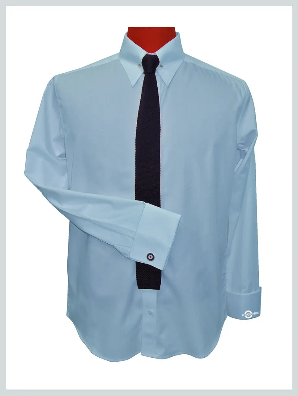 Men's Pin Collar Shirt - Light Sky Blue Pin Collar Shirt – Mod Shopping ...