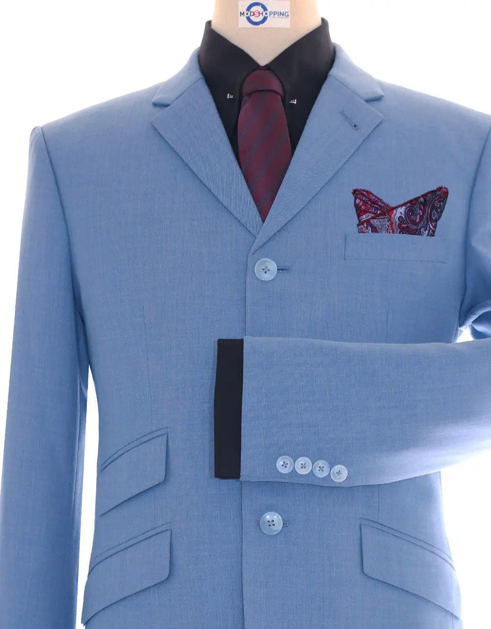 Pale Blue Suit - 60s Mod Clothing Pale Blue Suit Men's – Modshopping ...