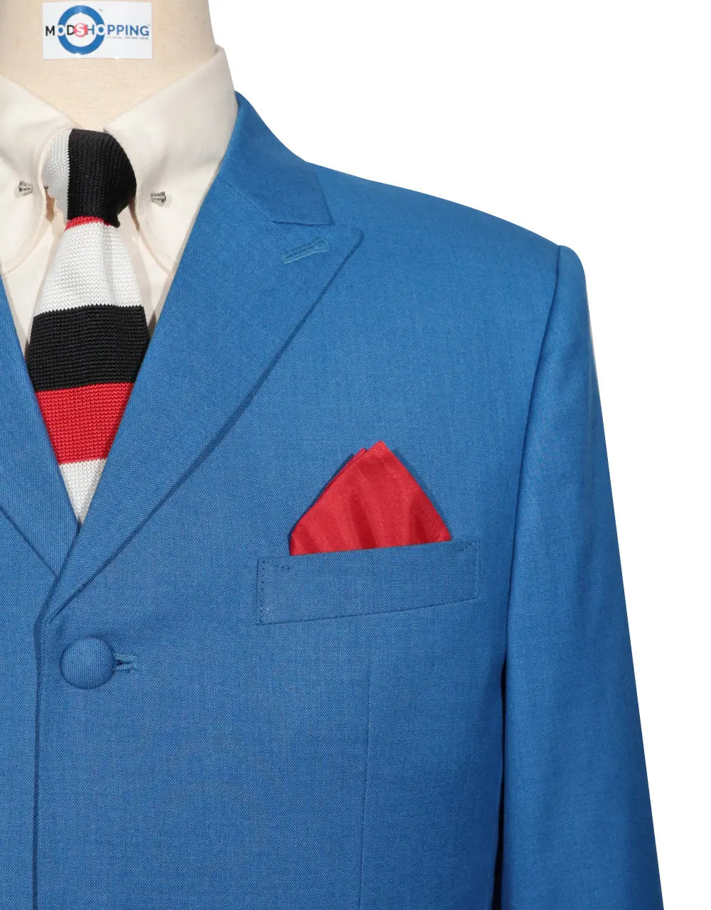 Mod Suit - Deep Sky Blue Sharkskin Suit – Mod Shopping Ltd Partnership.