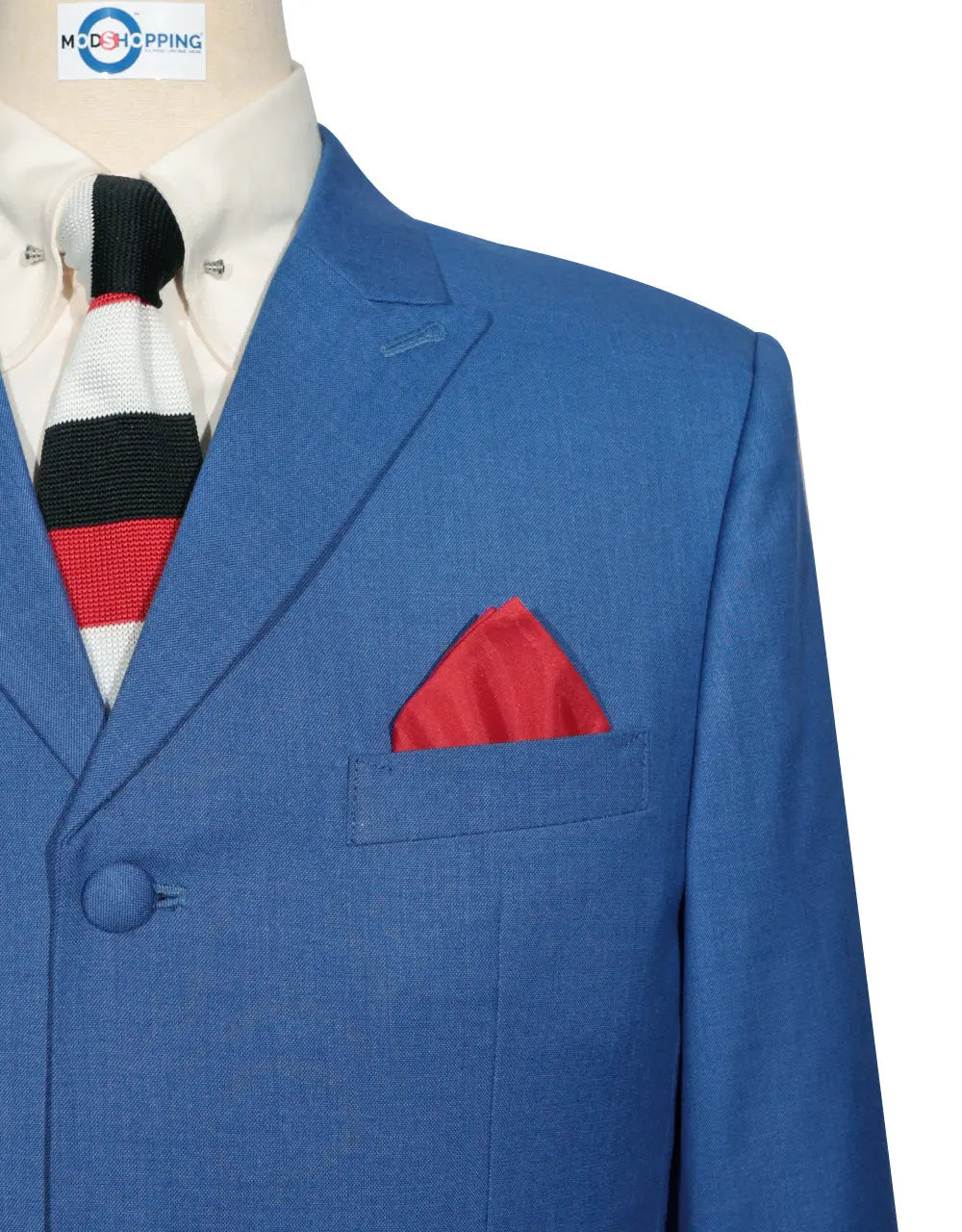 Mod Suit - 60s Vintage Style Midnight Blue Sharkskin Suit – Modshopping ...