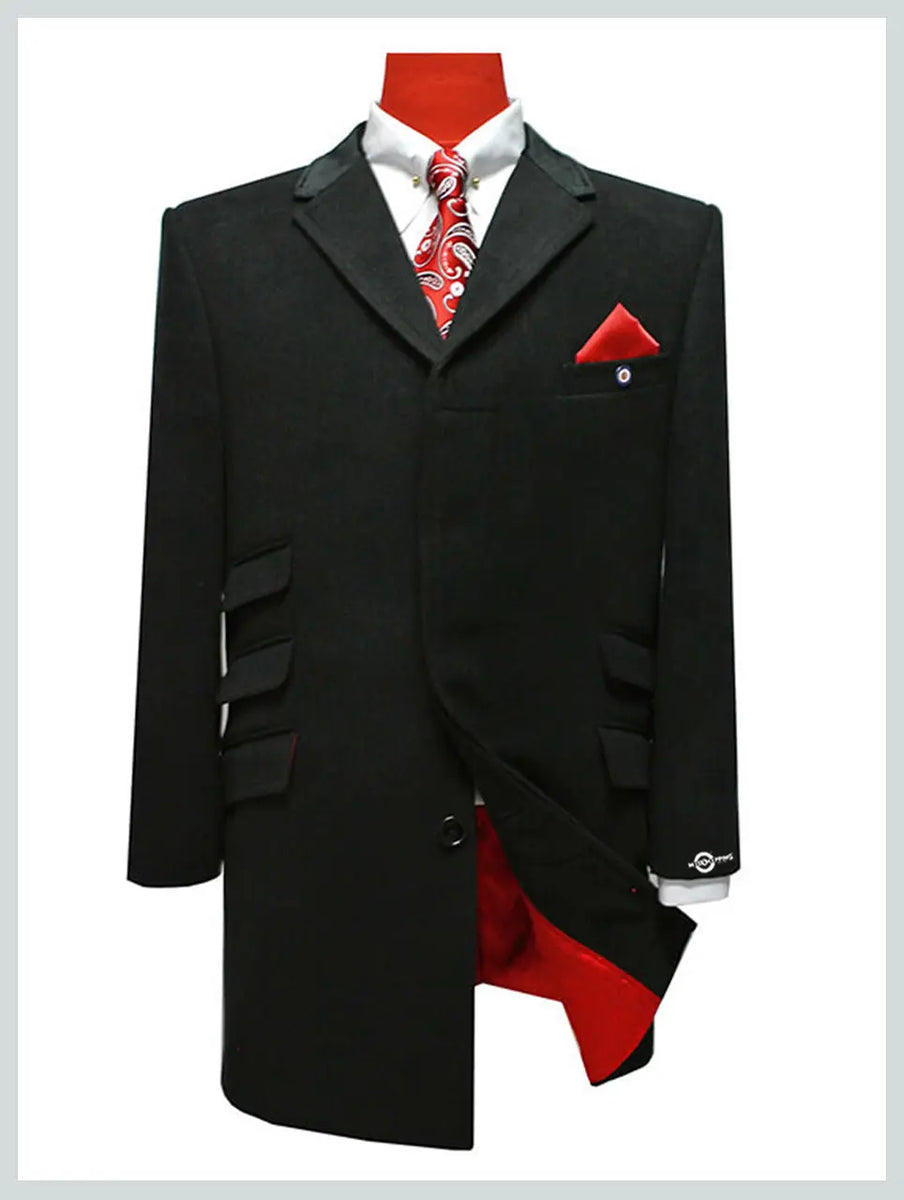 Original 60s Mod Black Long Mens Winter Overcoat – Mod Shopping Ltd ...