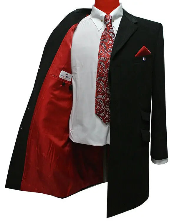 Original 60s Mod Black Long Mens Winter Overcoat – Mod Shopping Ltd ...