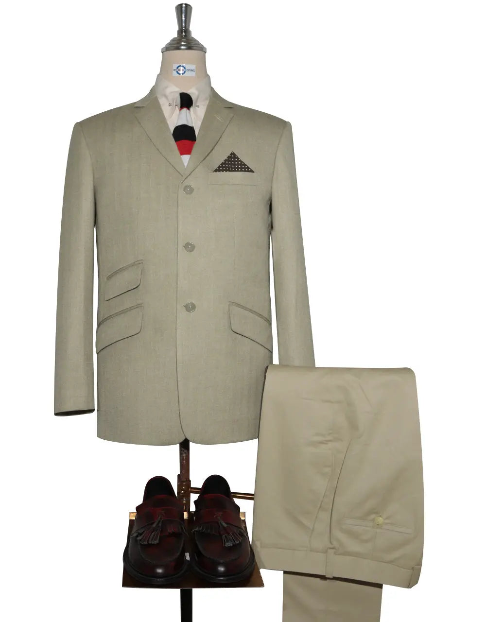 Tweed Jacket - Beige Herringbone Tweed Jacket – Mod Shopping Ltd ...