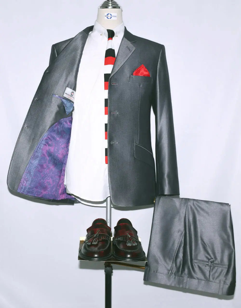 Wedding Suit | 60s Vintage Style Silver Tonic Suit – Modshopping Clothing