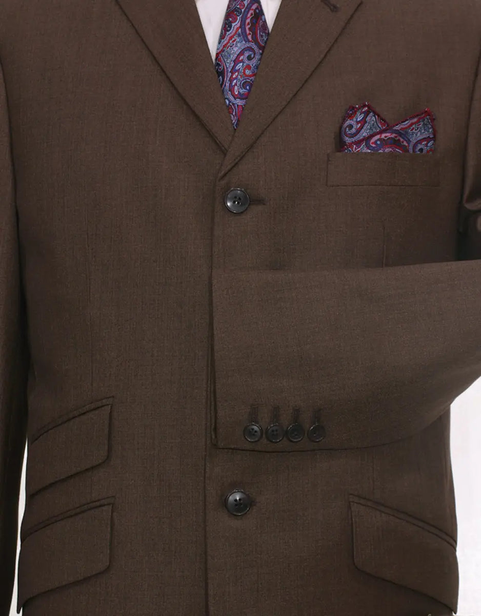 Men Suit | 60s Style Essential Brown Suit For Wedding – Mod Shopping ...