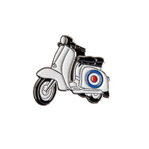 Mod White Vespa Pin Badge For Mens 60s Mod Style – Modshopping Clothing